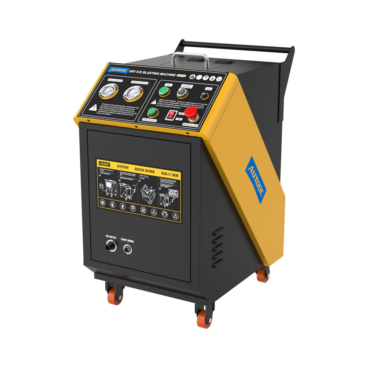 AUTOOL HTS709 Dry Ice Cleaning Machine with Dual pressure display ...
