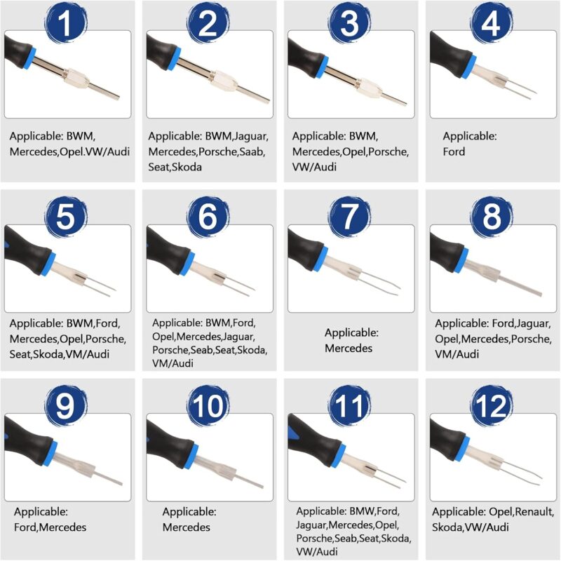 Terminal Removal Tool Kit 23PCS Terminal Ejector Kit Non-damage Wiring ...